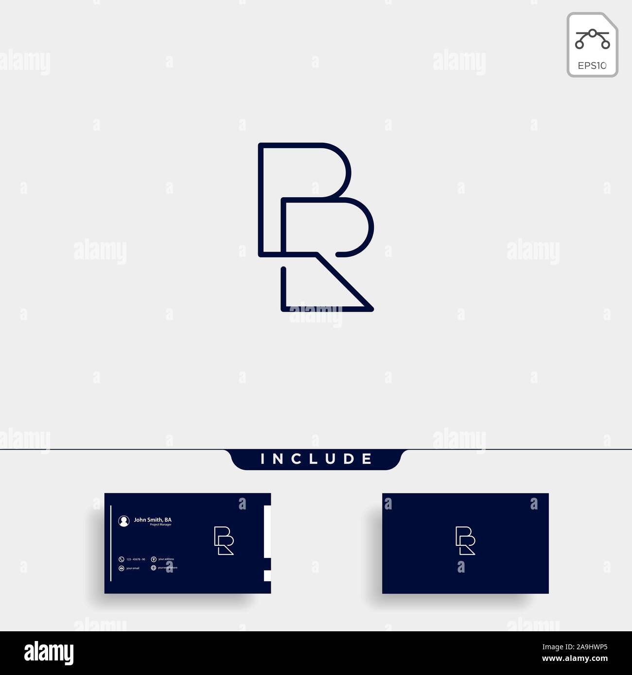 Rb letter logo vector hi-res stock photography and images - Alamy