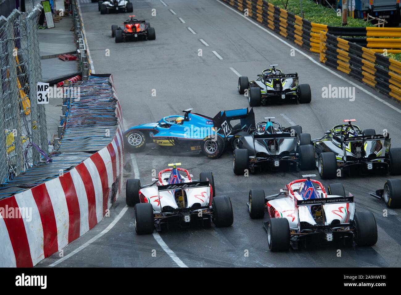 Macau, China. 16th Nov, 2019. Indian driver Arjun Maini (No. 22 ...