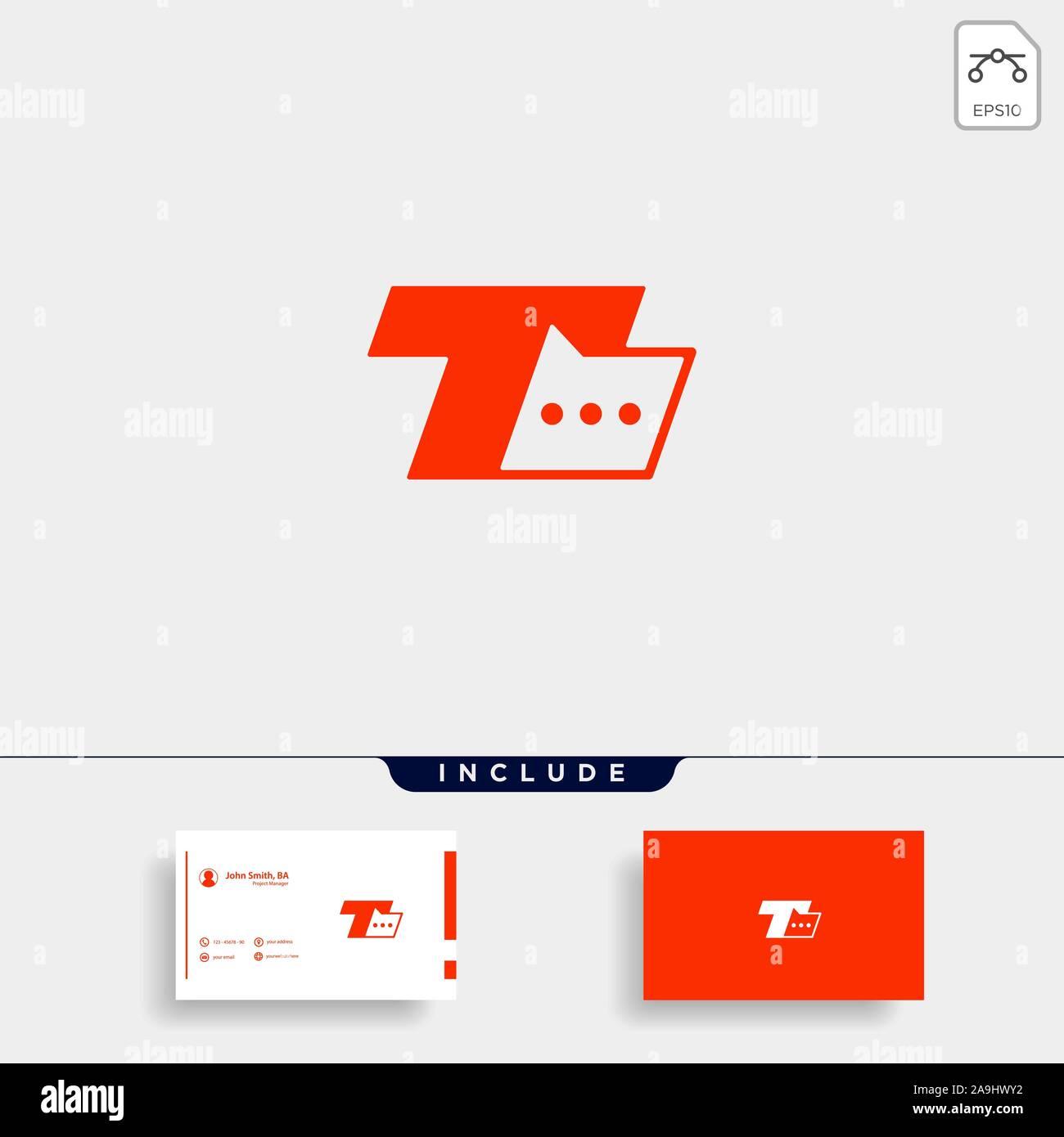 Letter T Chat Logo Template Vector Design Stock Vector Image & Art - Alamy