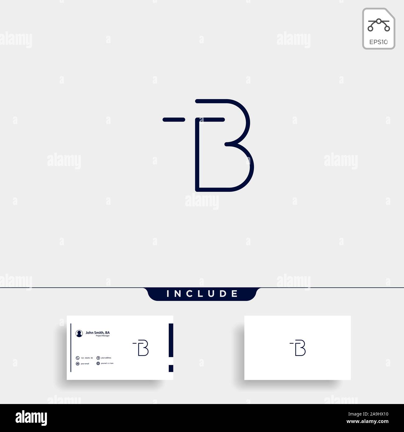 Letter TB BT T B Logo Design Simple Vector Stock Vector Image & Art - Alamy