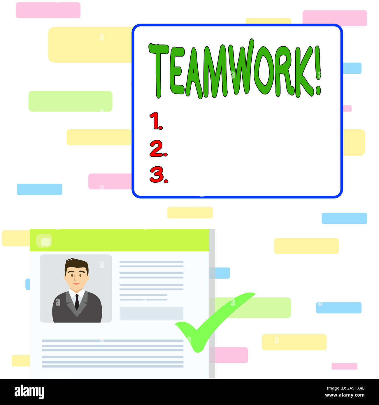 Writing note showing Teamwork. Business concept for combined action of ...