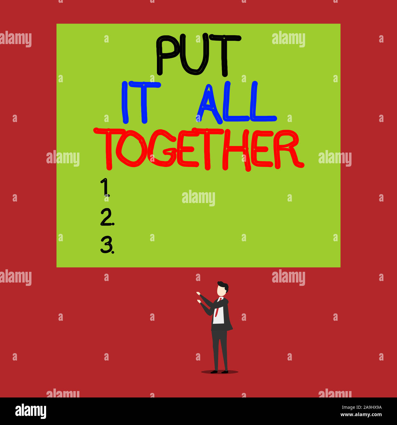 Handwriting text Put It All Together. Conceptual photo Join ...