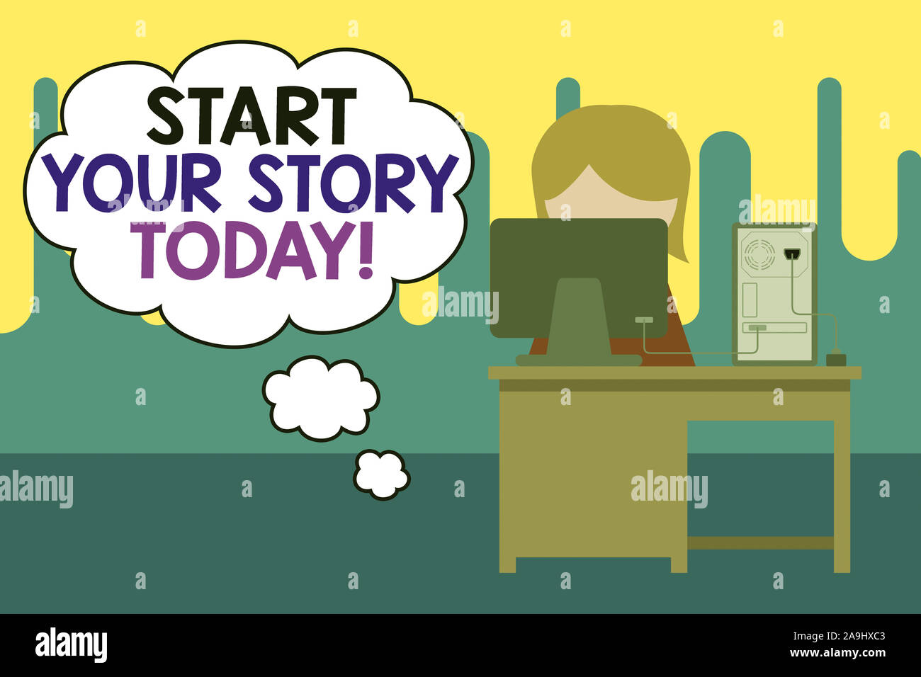 Text sign showing Start Your Story Today. Business photo showcasing ...