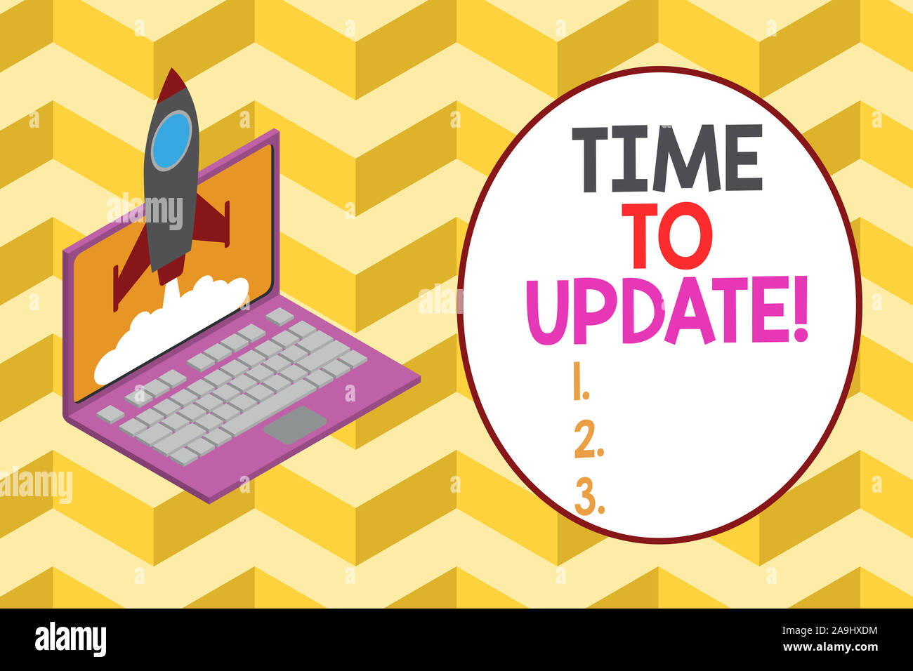 Conceptual hand writing showing Time To Update. Concept meaning this is ...