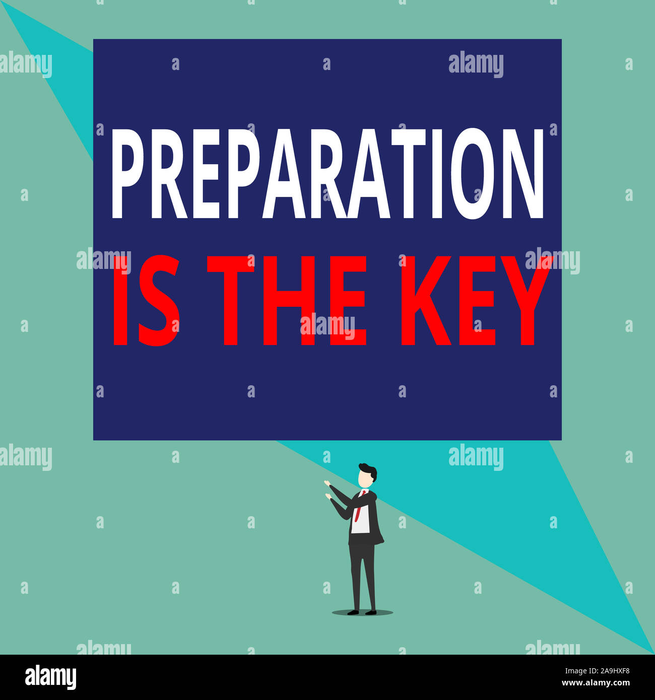 Writing note showing Preparation Is The Key. Business concept for it ...