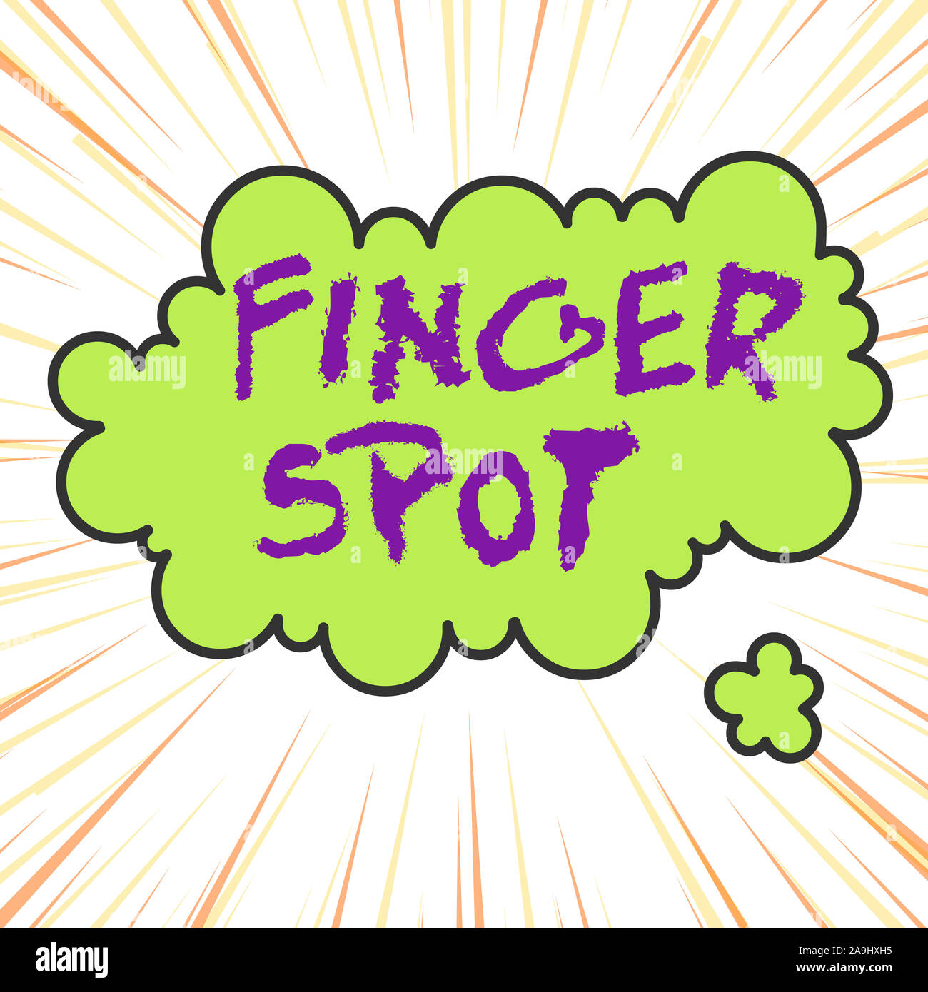 Handwriting text writing Finger Spot. Conceptual photo Small ...