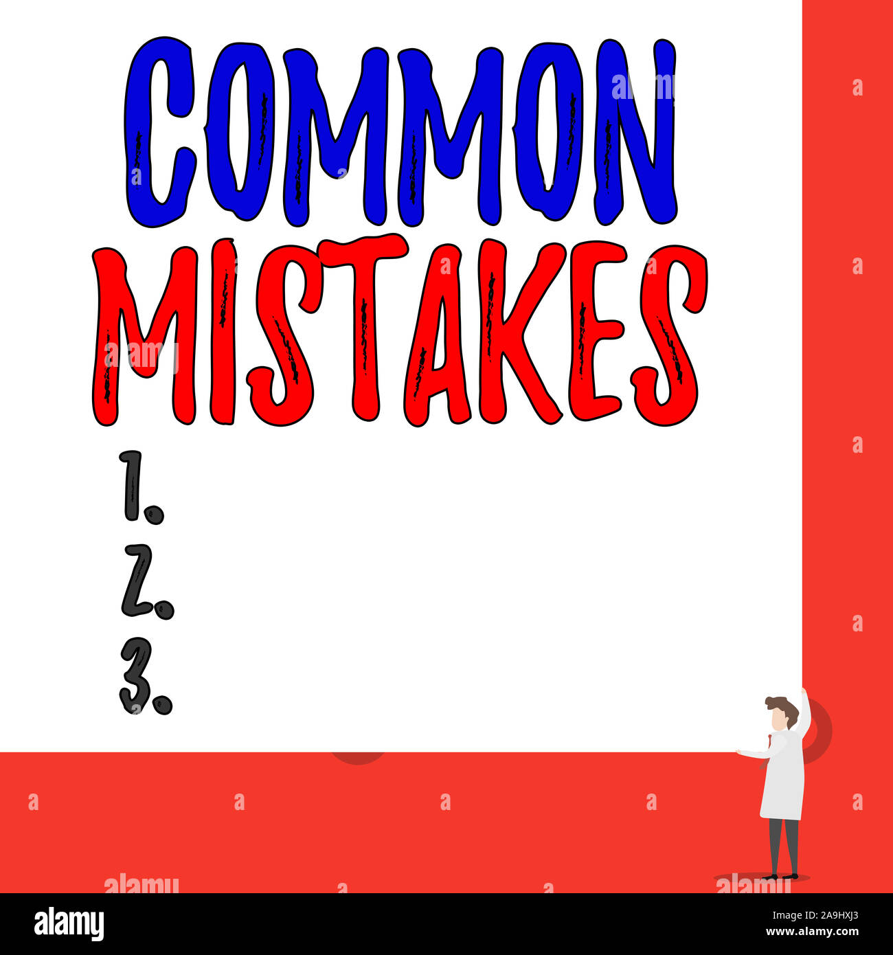 Text sign showing Common Mistakes. Business photo showcasing actions ...
