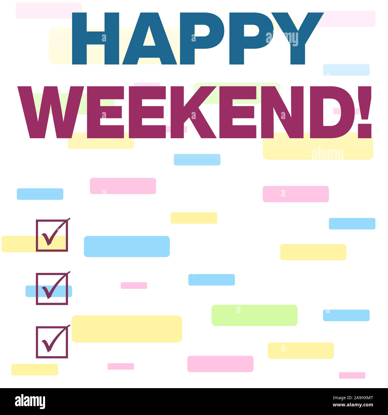 Writing note showing Happy Weekend. Business concept for something nice ...