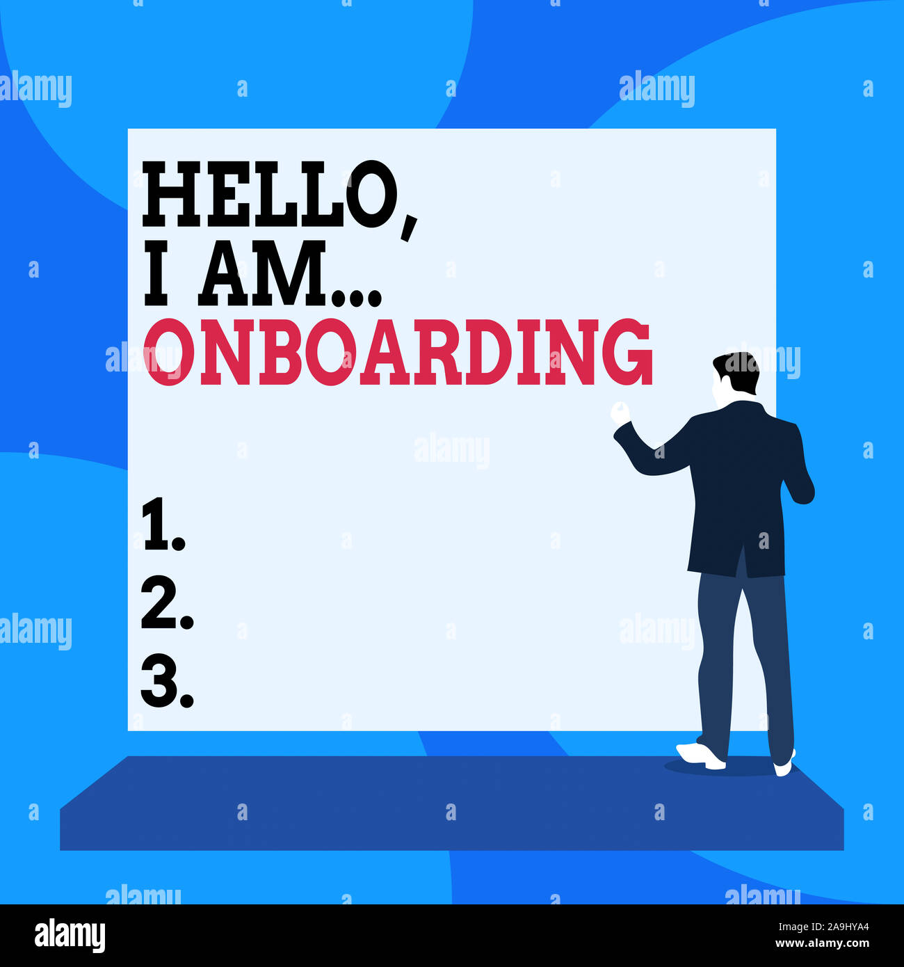 Conceptual hand writing showing Hello I Am Onboarding. Concept meaning ...