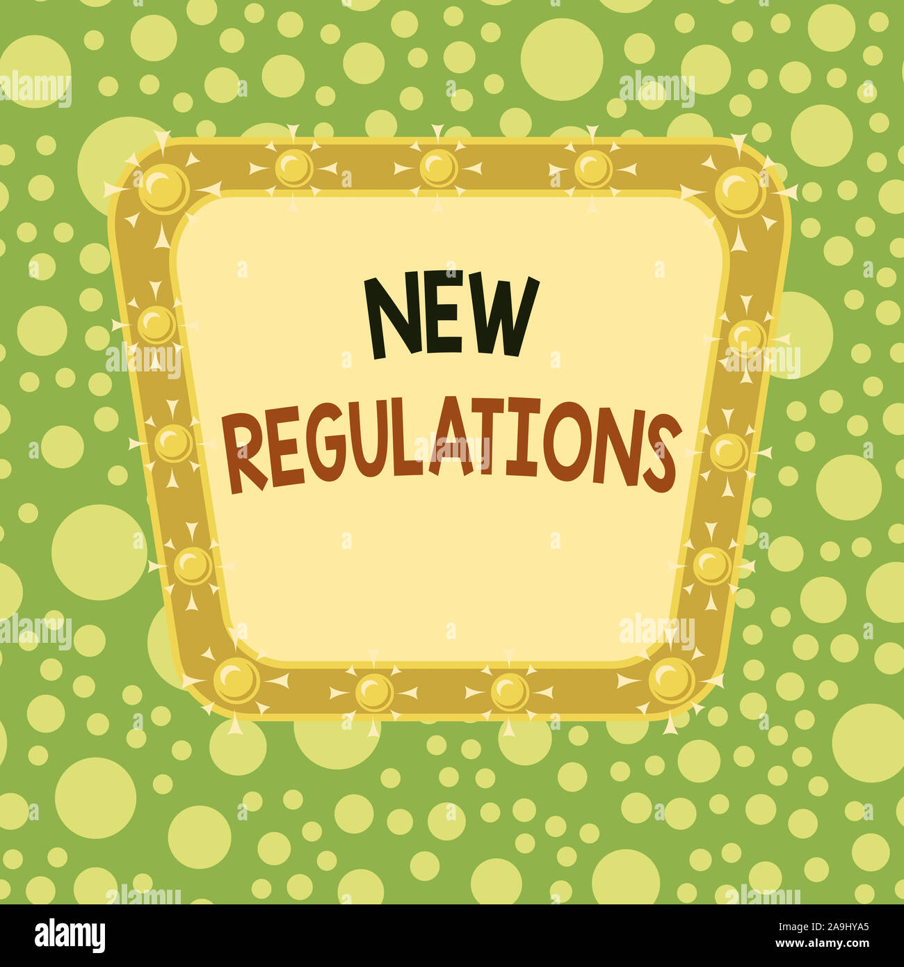 Text sign showing New Regulations Question. Business photo showcasing ...