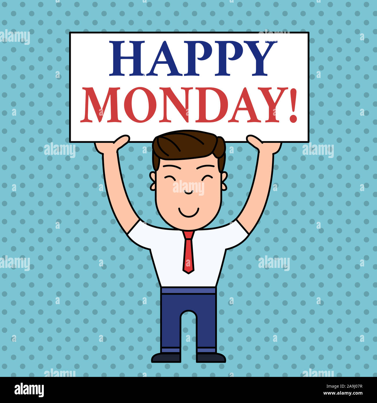Writing note showing Happy Monday. Business concept for telling that ...