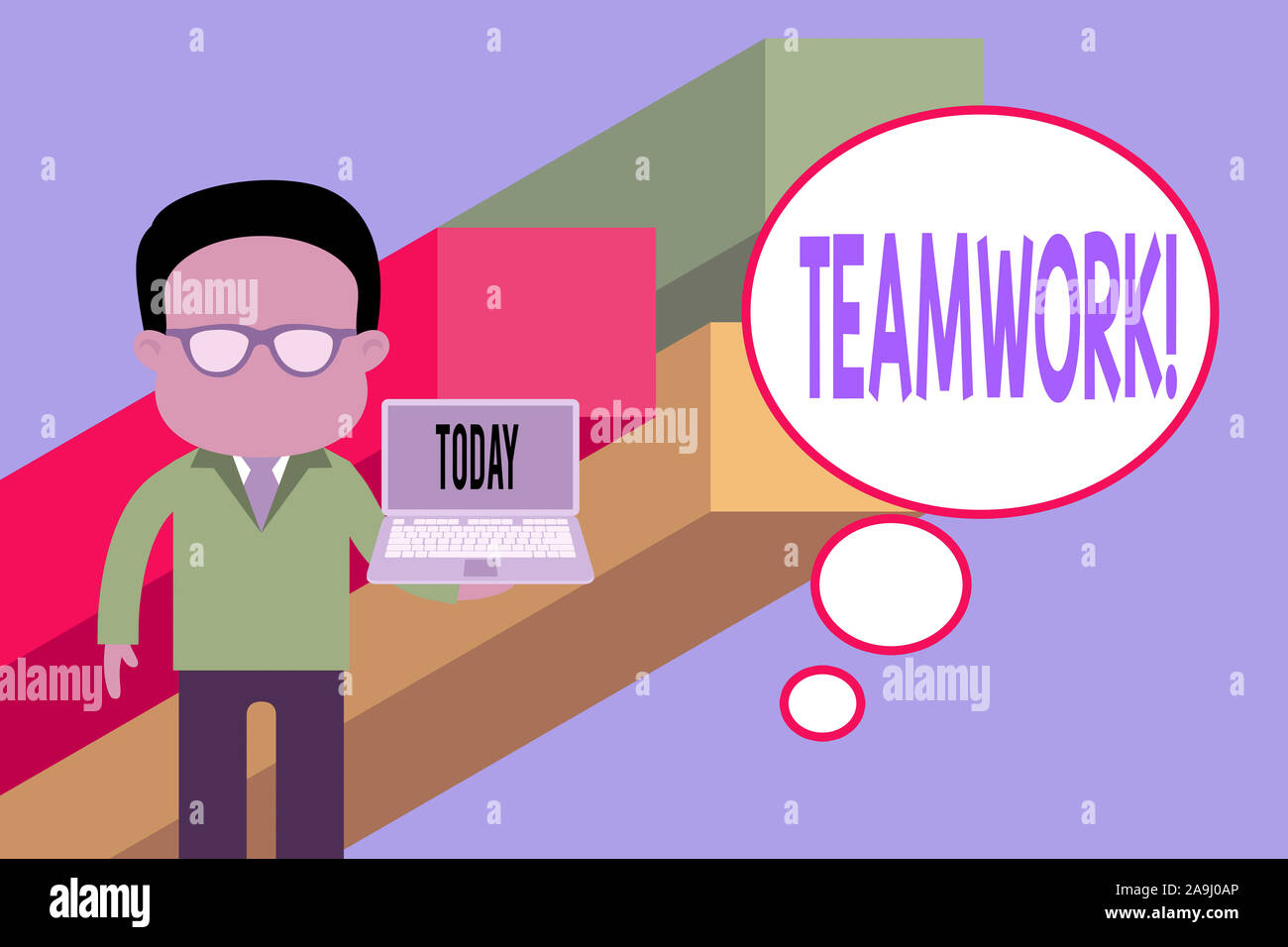 Writing note showing Teamwork. Business concept for combined action of ...