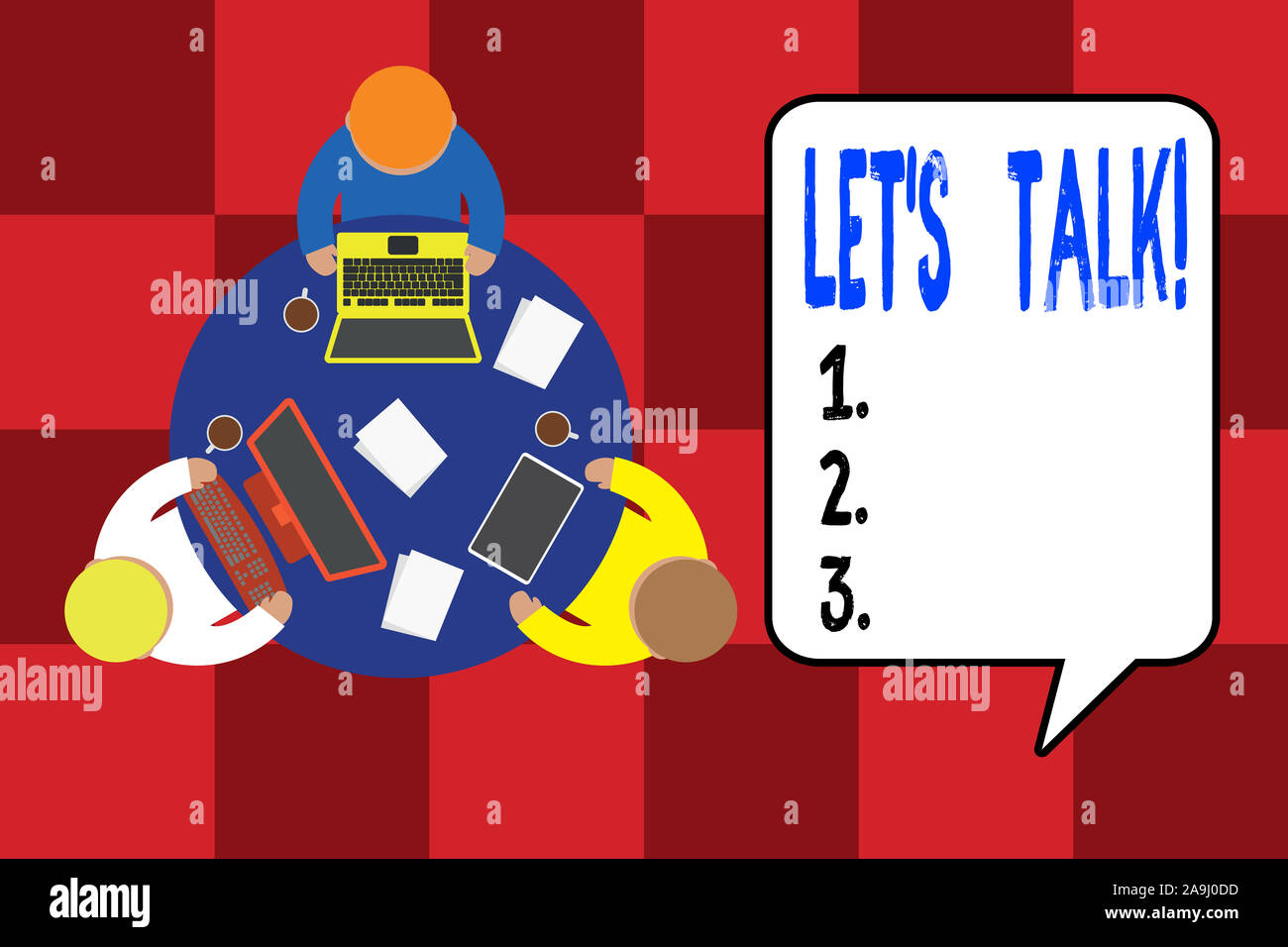 Handwriting text writing Let S Talk. Conceptual photo they are ...