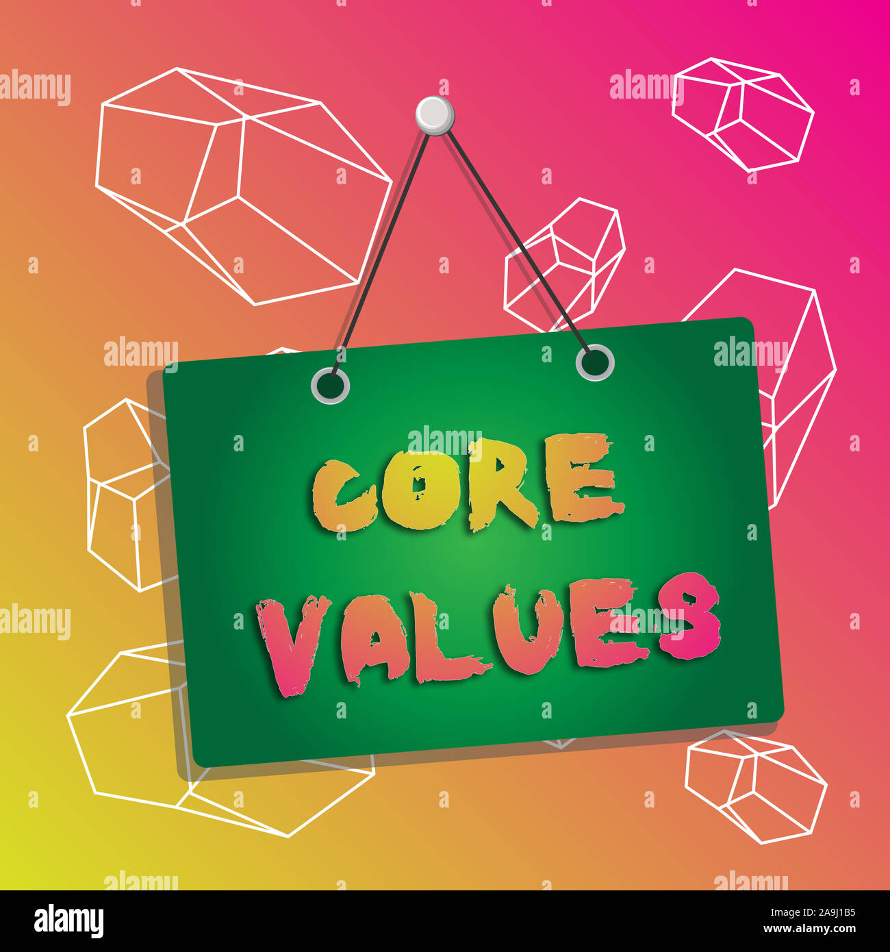 Word writing text Core Values. Business photo showcasing the ...