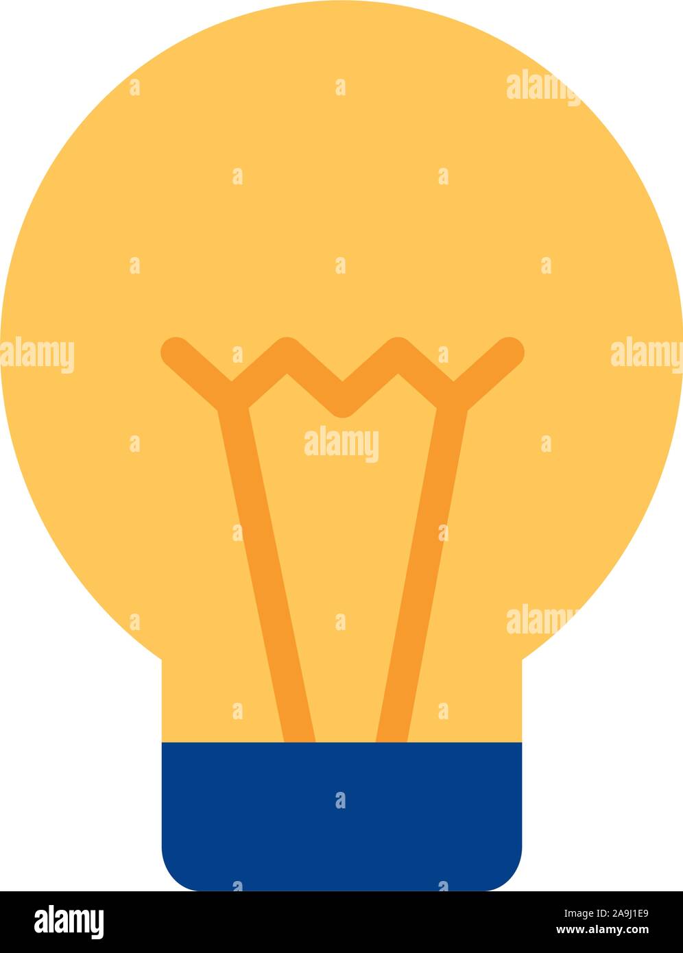 Isolated electric light bulb flat vector design Stock Vector Image ...