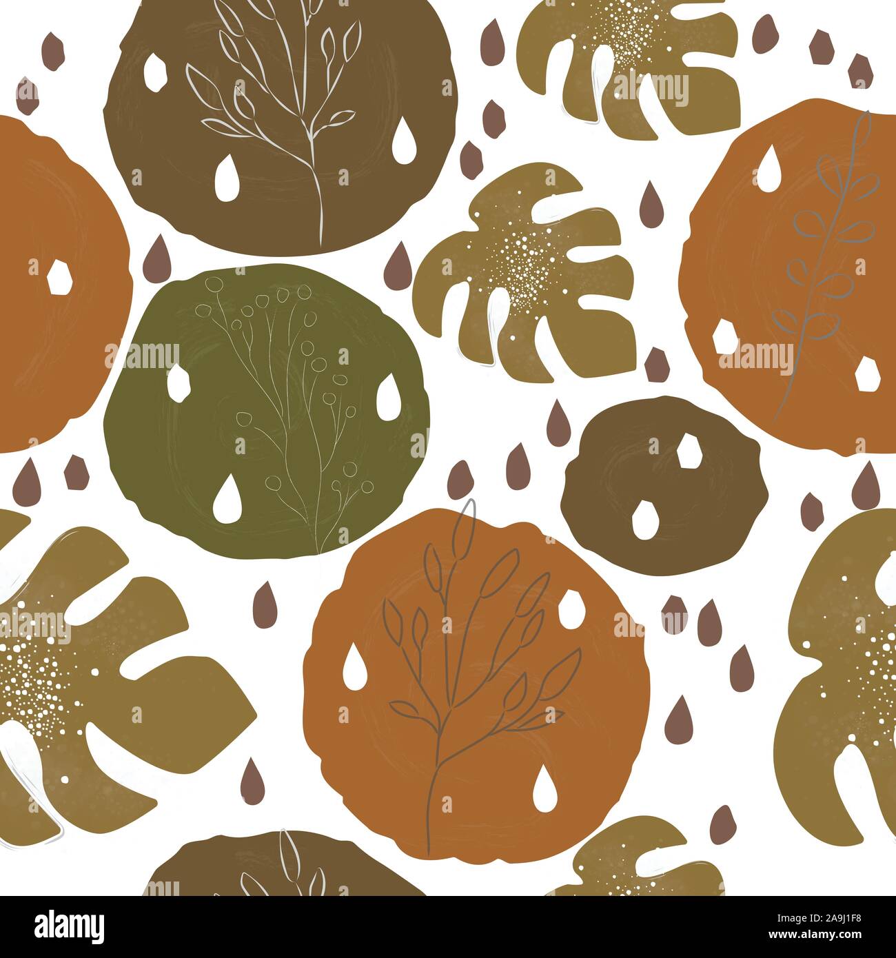 Cute Scandinavian Terracotta Pattern in modern colours Stock Vector ...