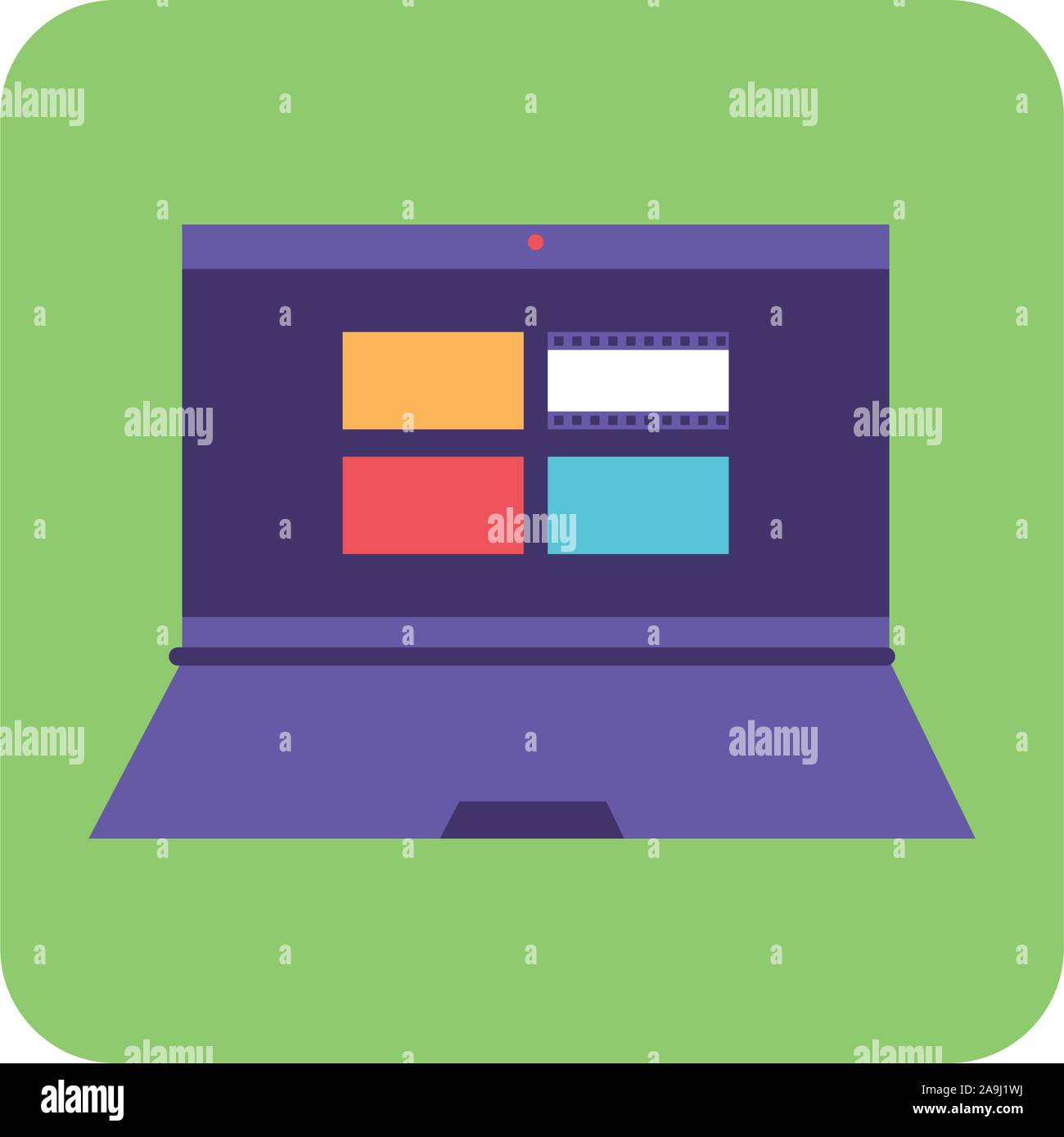 open laptop on white background vector illustration design Stock Vector ...