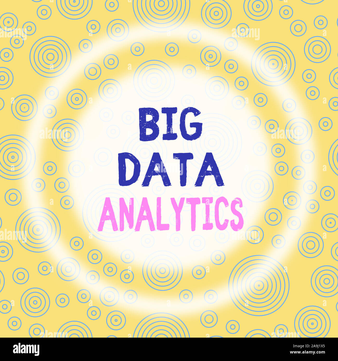 Handwriting text writing Big Data Analytics. Conceptual photo The process of examining large and ...