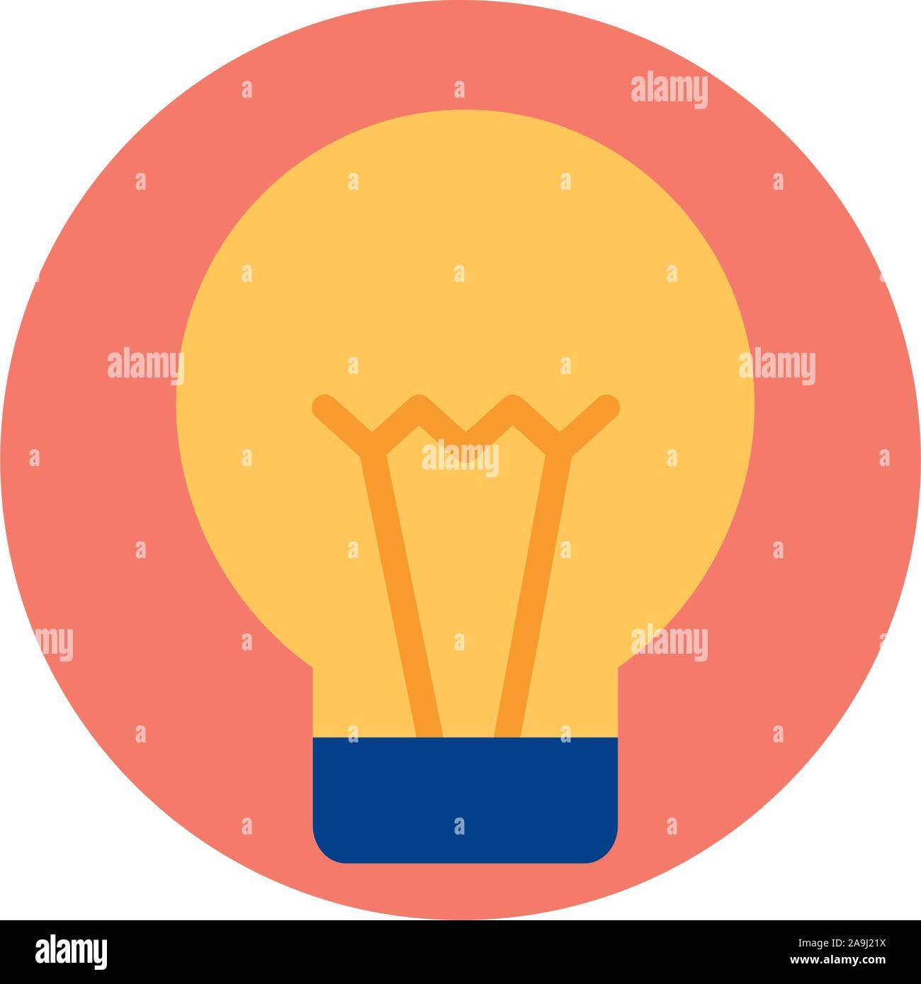 Isolated electric light bulb block vector design Stock Vector Image ...
