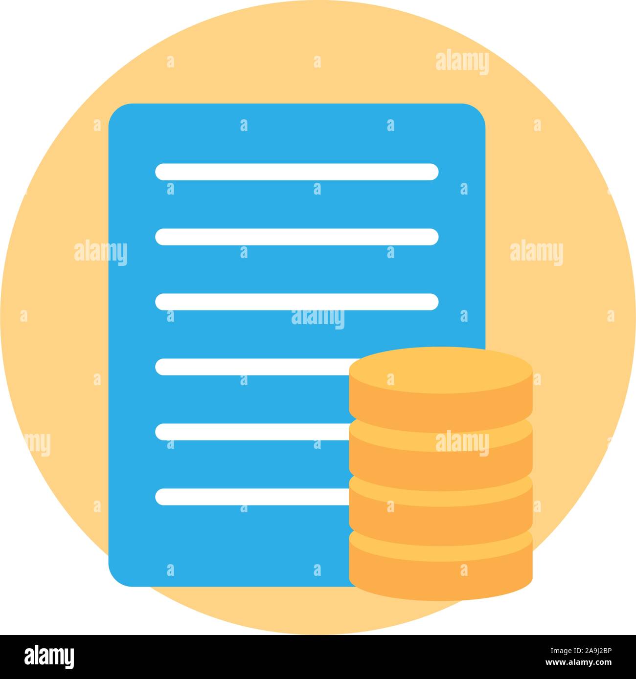 Isolated document and data base block vector design Stock Vector Image ...