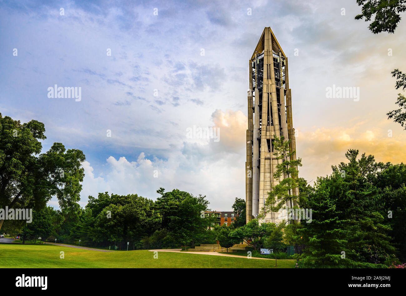 The Millennium Carillon and Moser Tower were built in 1999 to ...