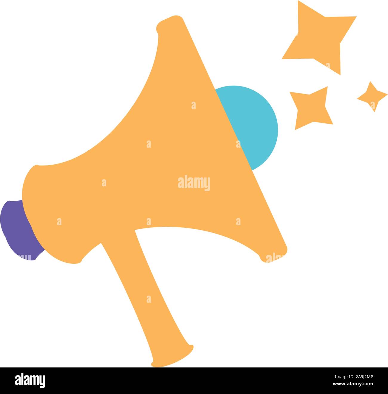 cute megaphone with white background vector illustration design Stock ...