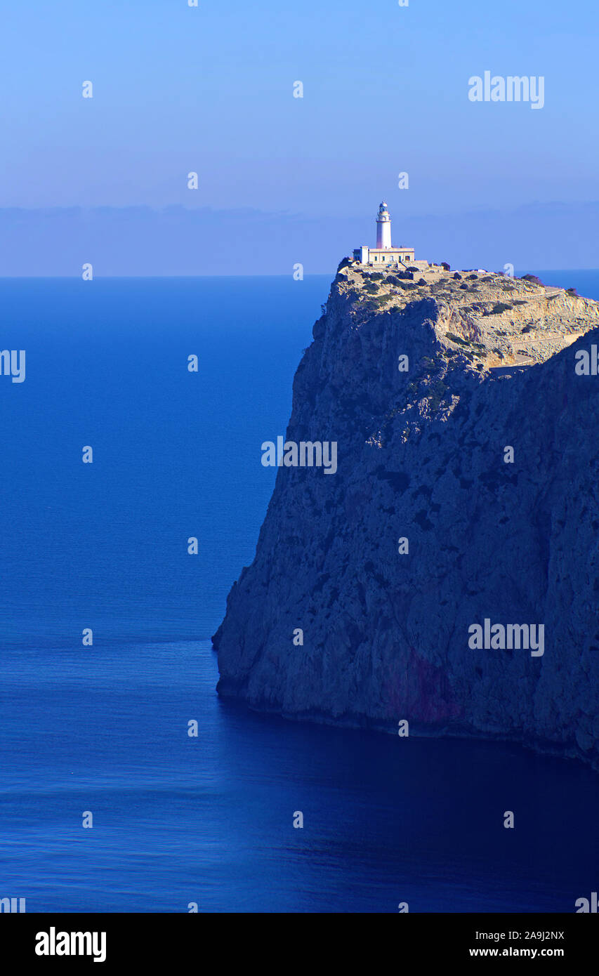 Lighthouse at Cape Formentor, Mallorca, Balearic islands, Spain Stock ...