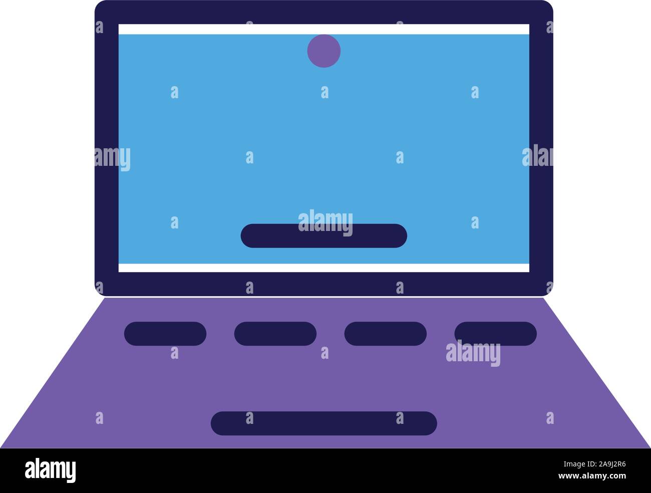open laptop on white background vector illustration design Stock Vector ...