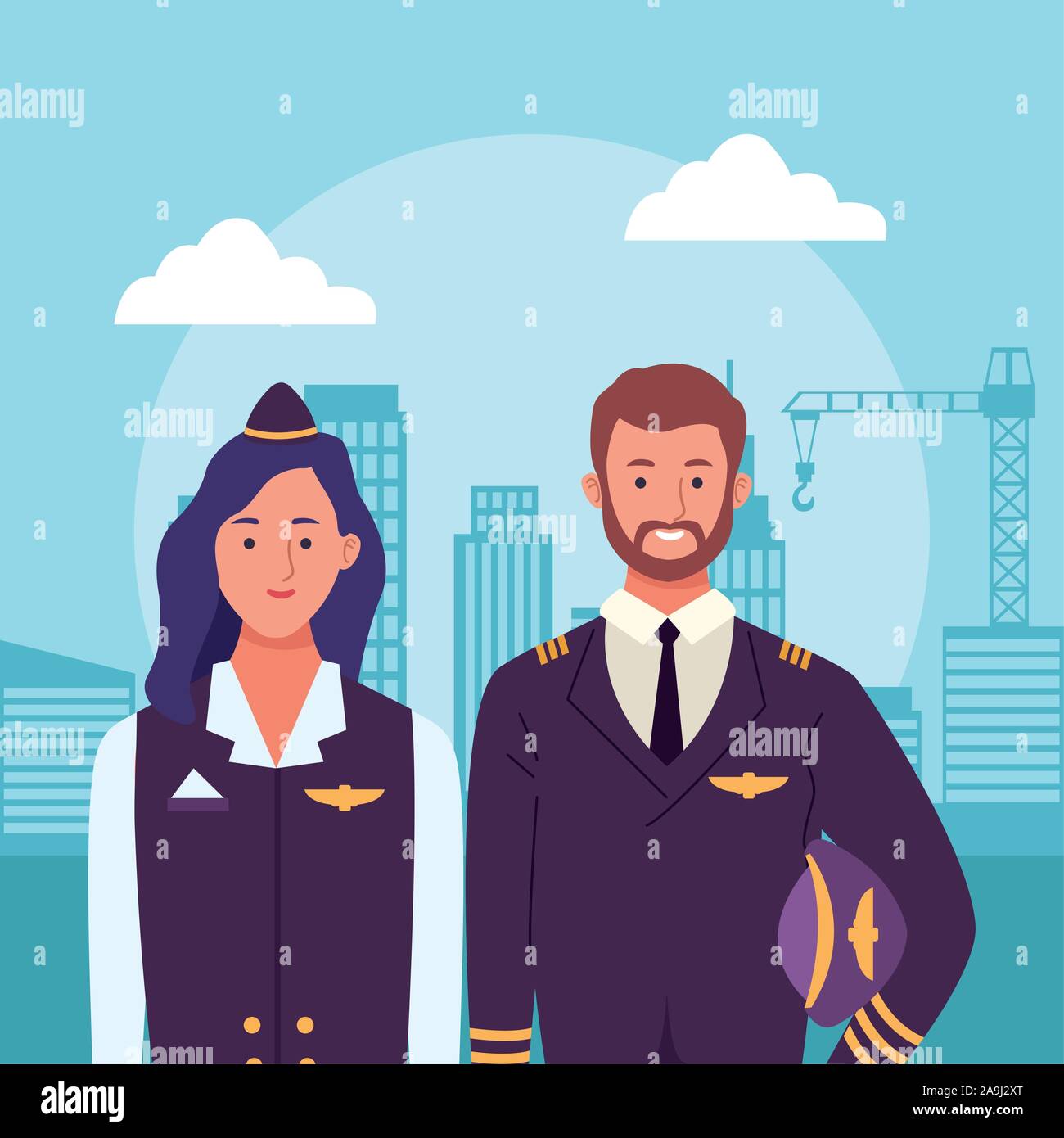 Air hostess child Stock Vector Images - Alamy
