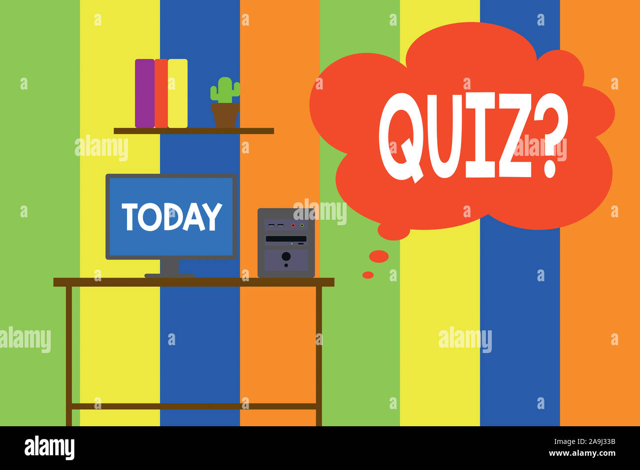 Text sign showing Quiz Question. Business photo showcasing test of ...
