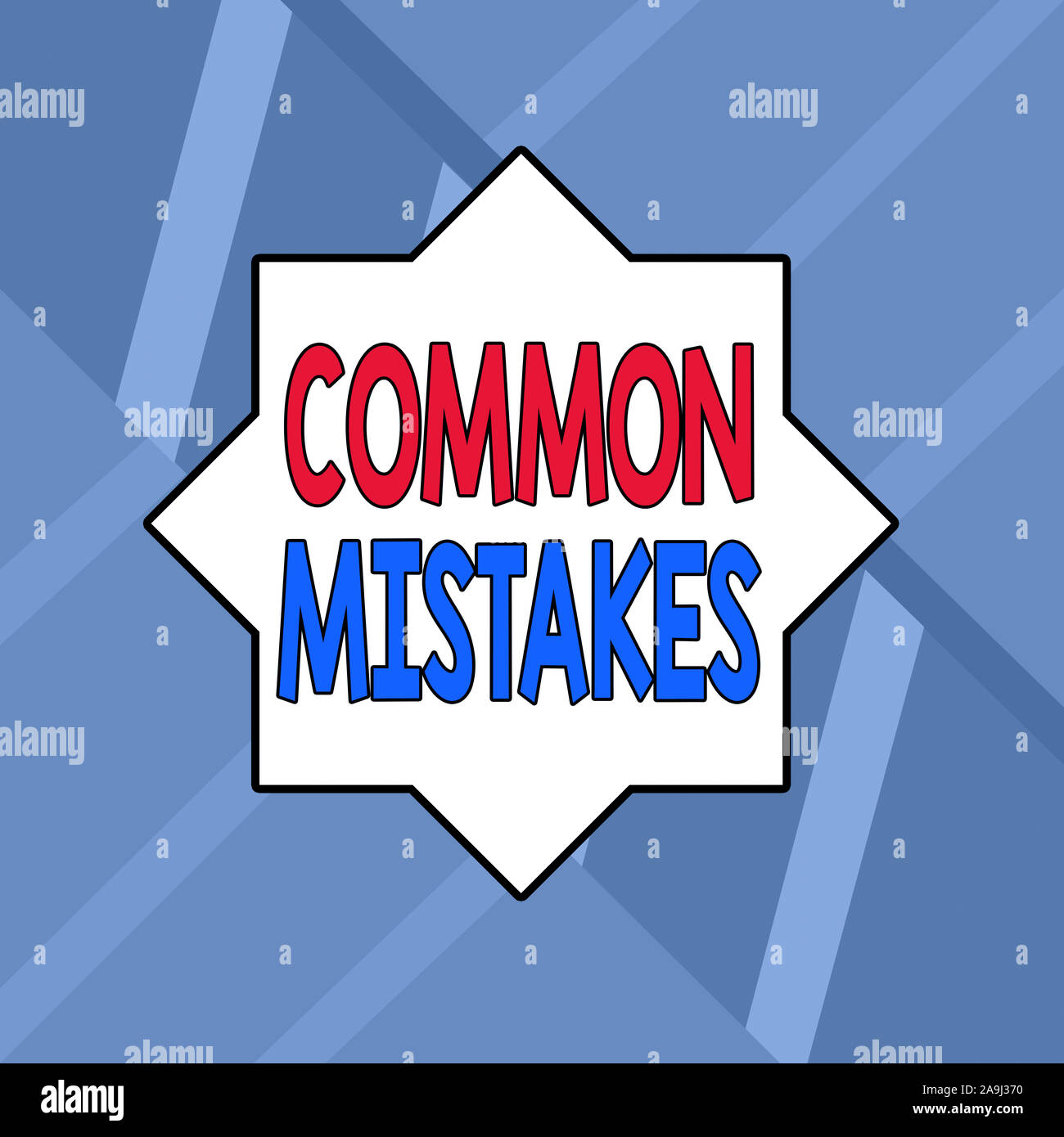 Word writing text Common Mistakes. Business photo showcasing actions ...