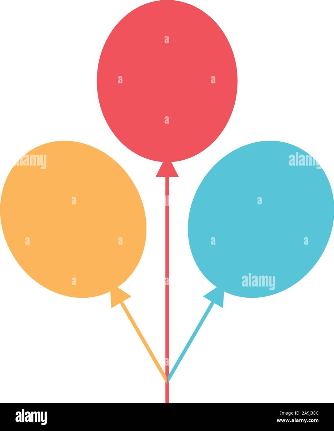 helium balloons on white background vector illustration design Stock ...