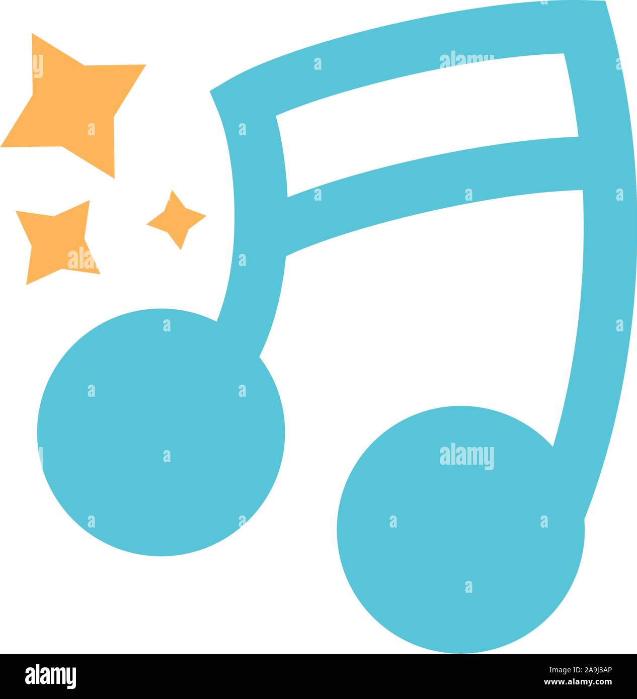 musical note on white background vector illustration design Stock ...