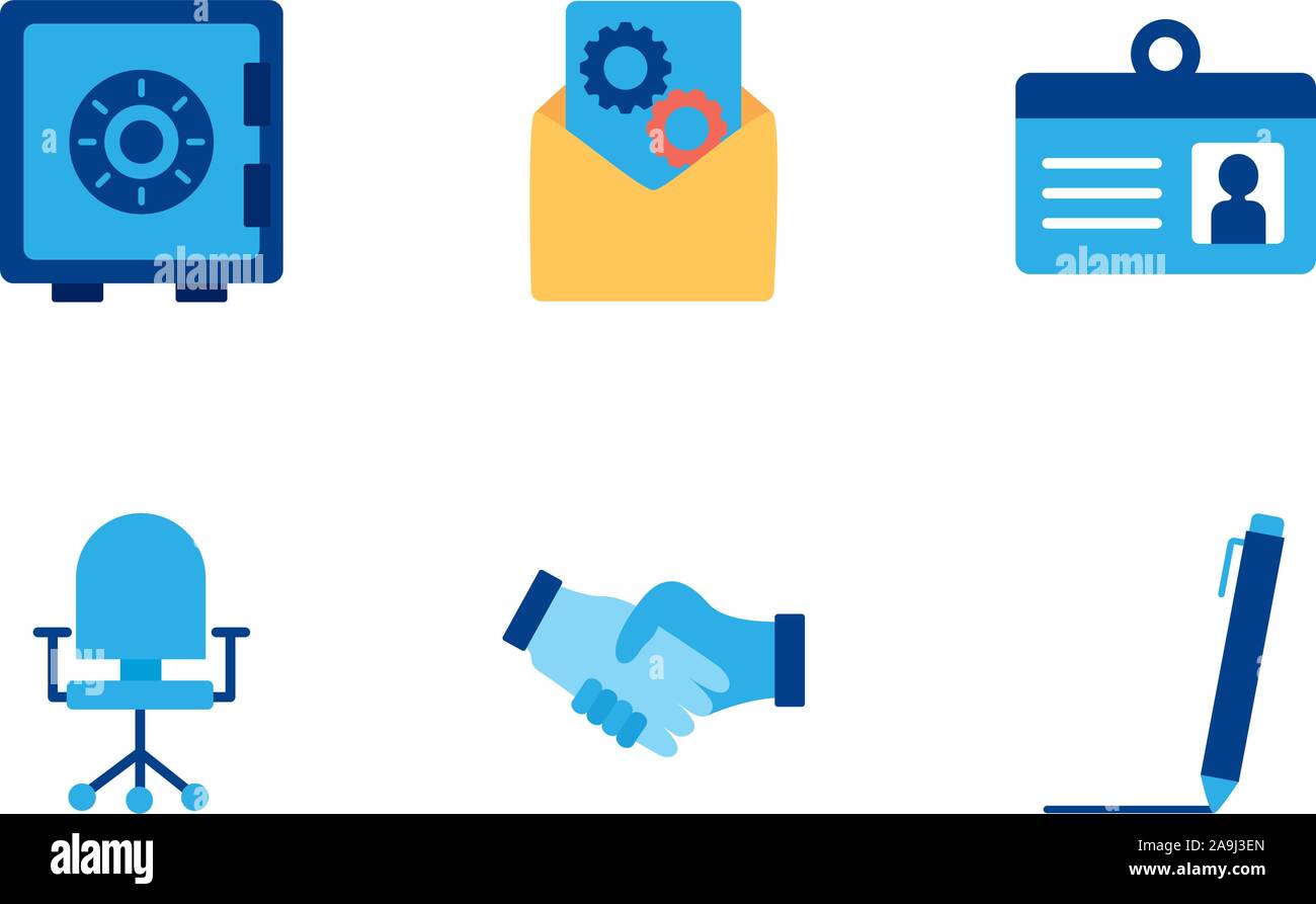 Isolated business icon set flat vector design Stock Vector Image & Art ...