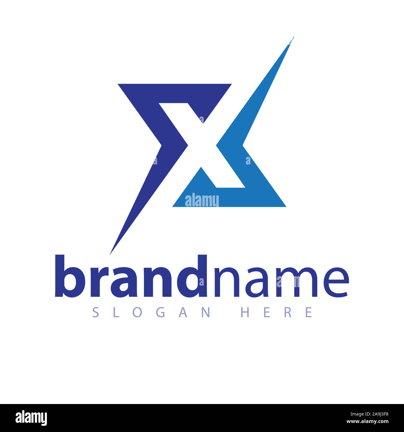 x letter abstract logo stock template Stock Photo - Alamy