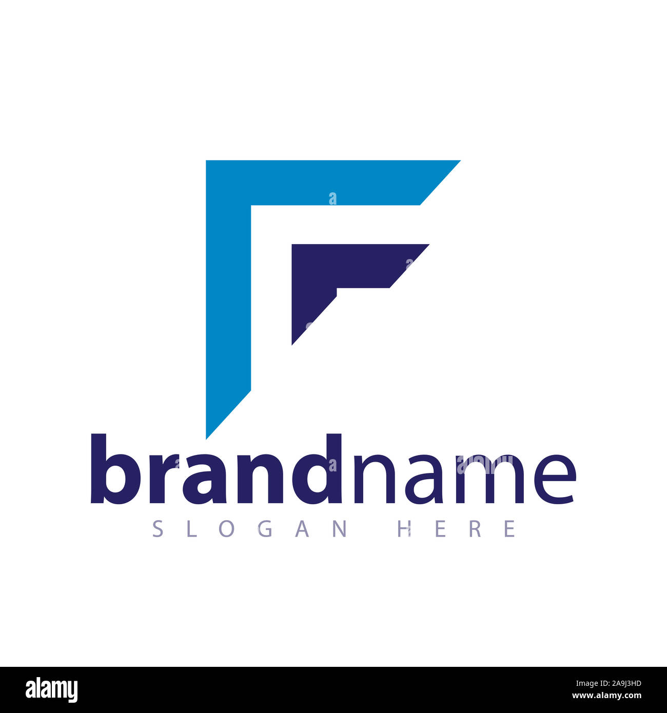 Triangle logo design letter hi-res stock photography and images - Alamy