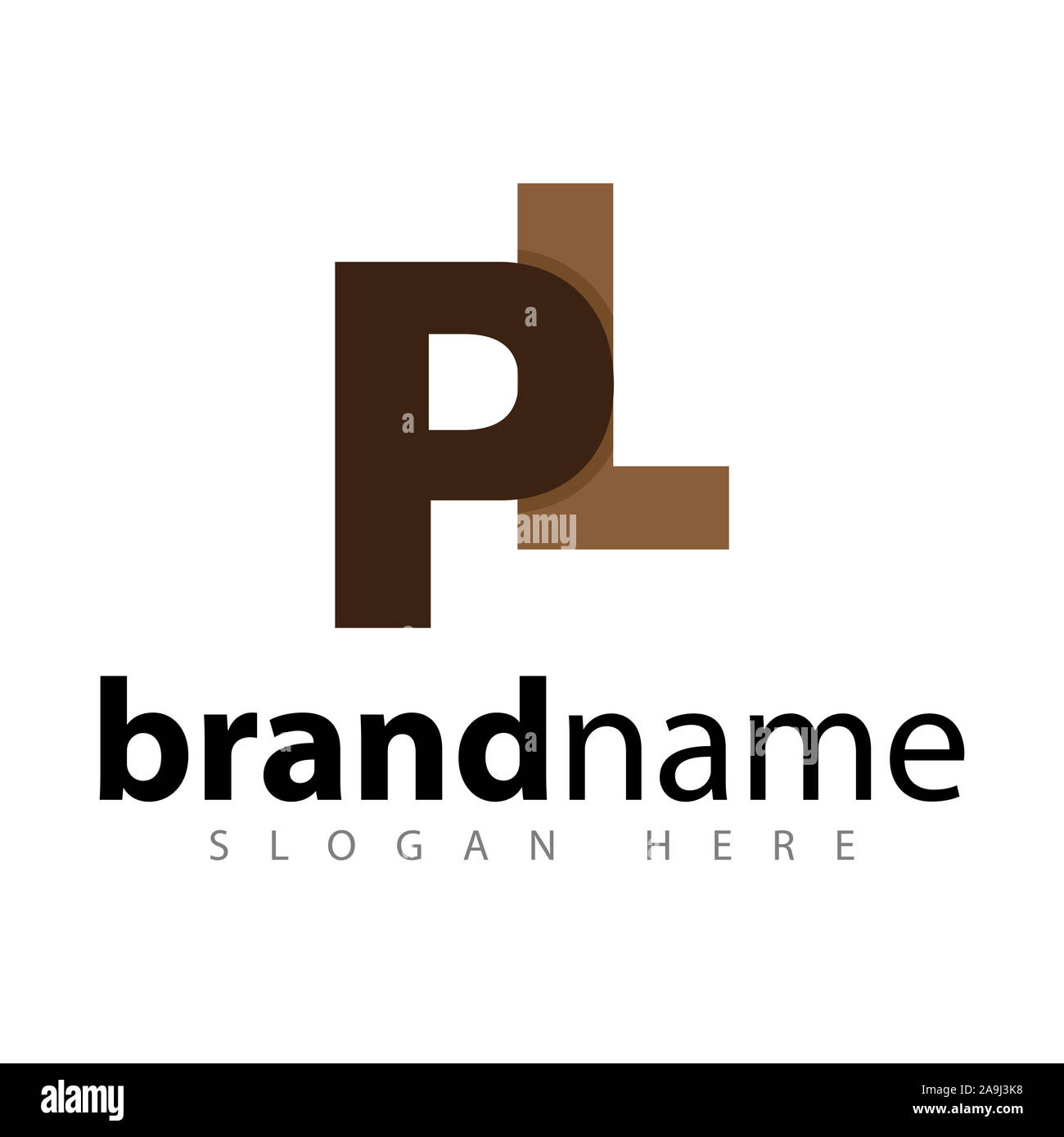Pl modern logo hi-res stock photography and images - Alamy