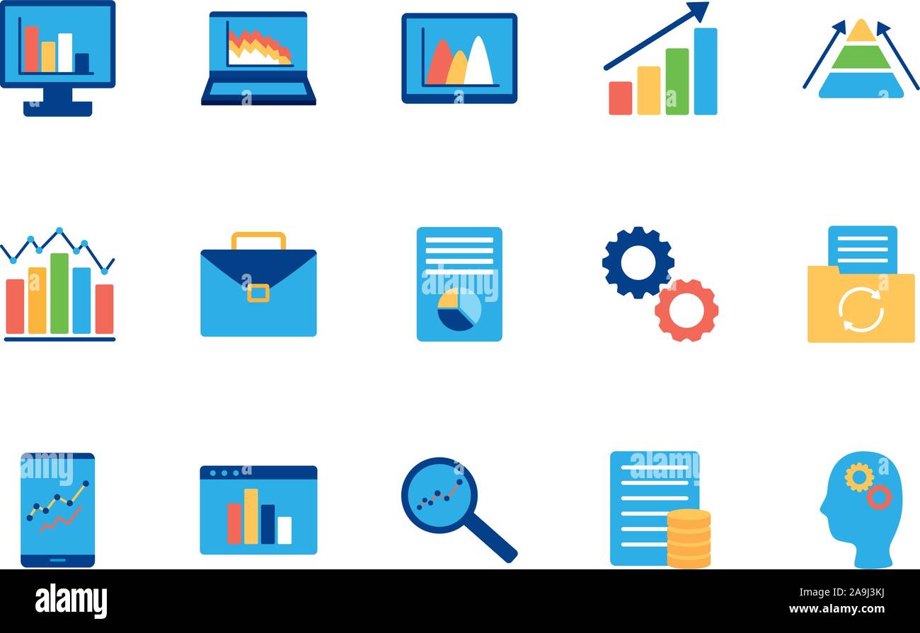 Isolated business icon set flat vector design Stock Vector Image & Art ...