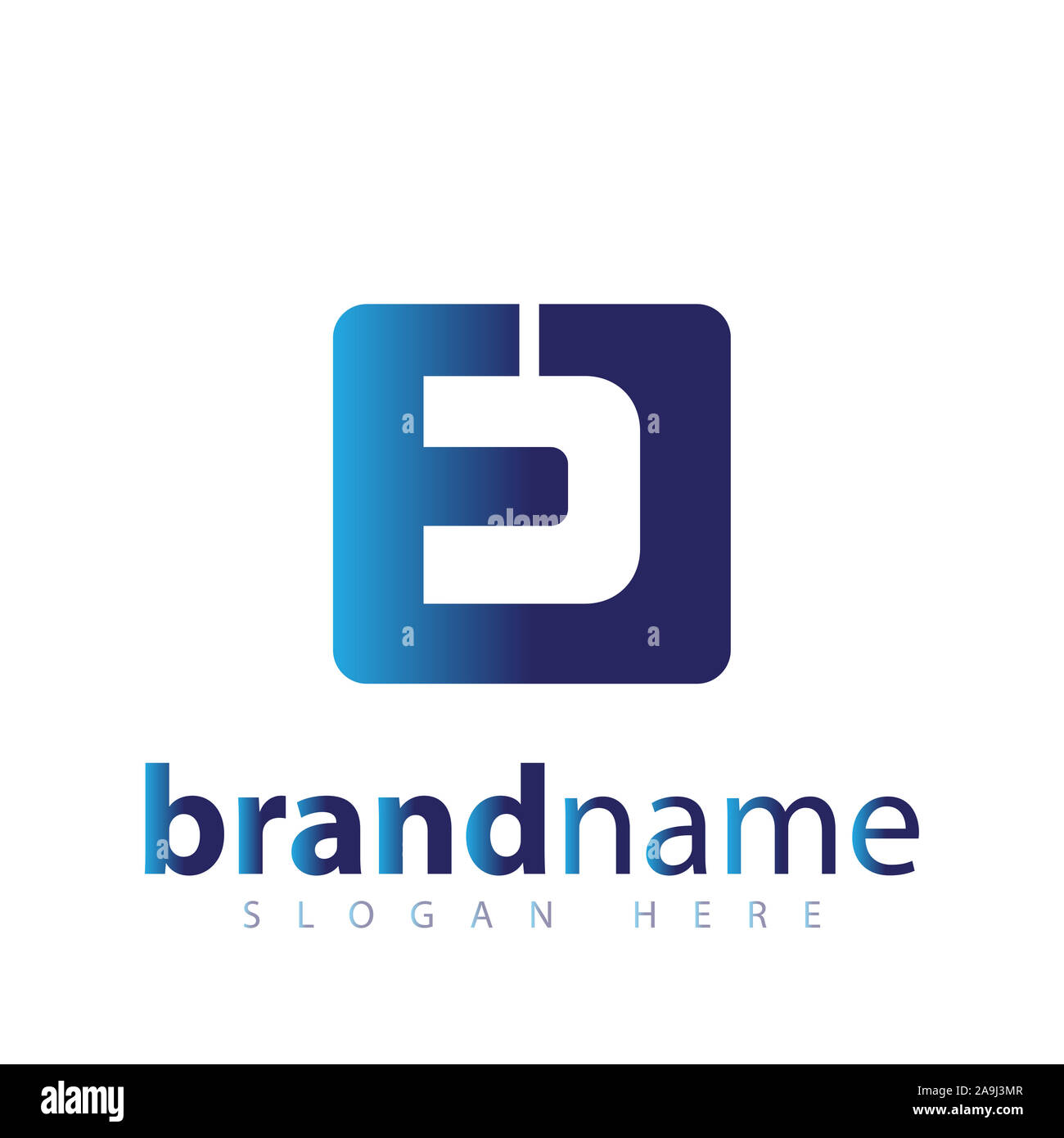 ED Letter in Square Logo Vector stock template Stock Photo - Alamy