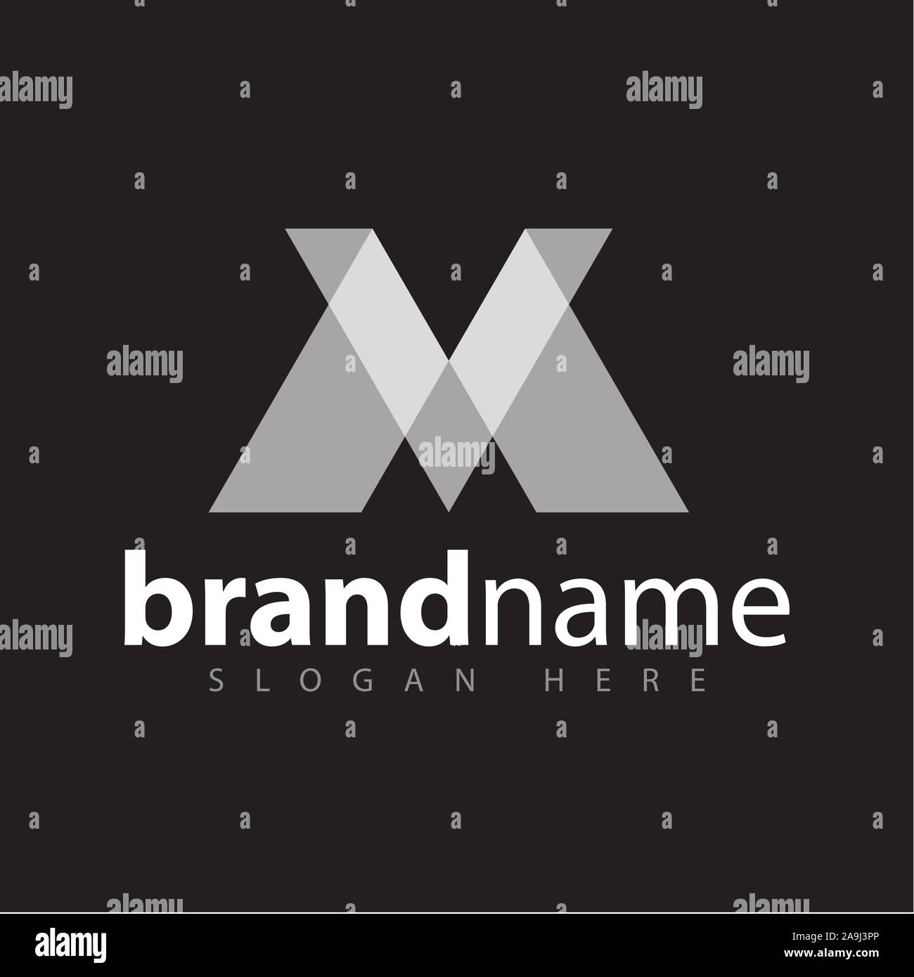 M V Letter Color Logo stock template Stock Photo - Alamy