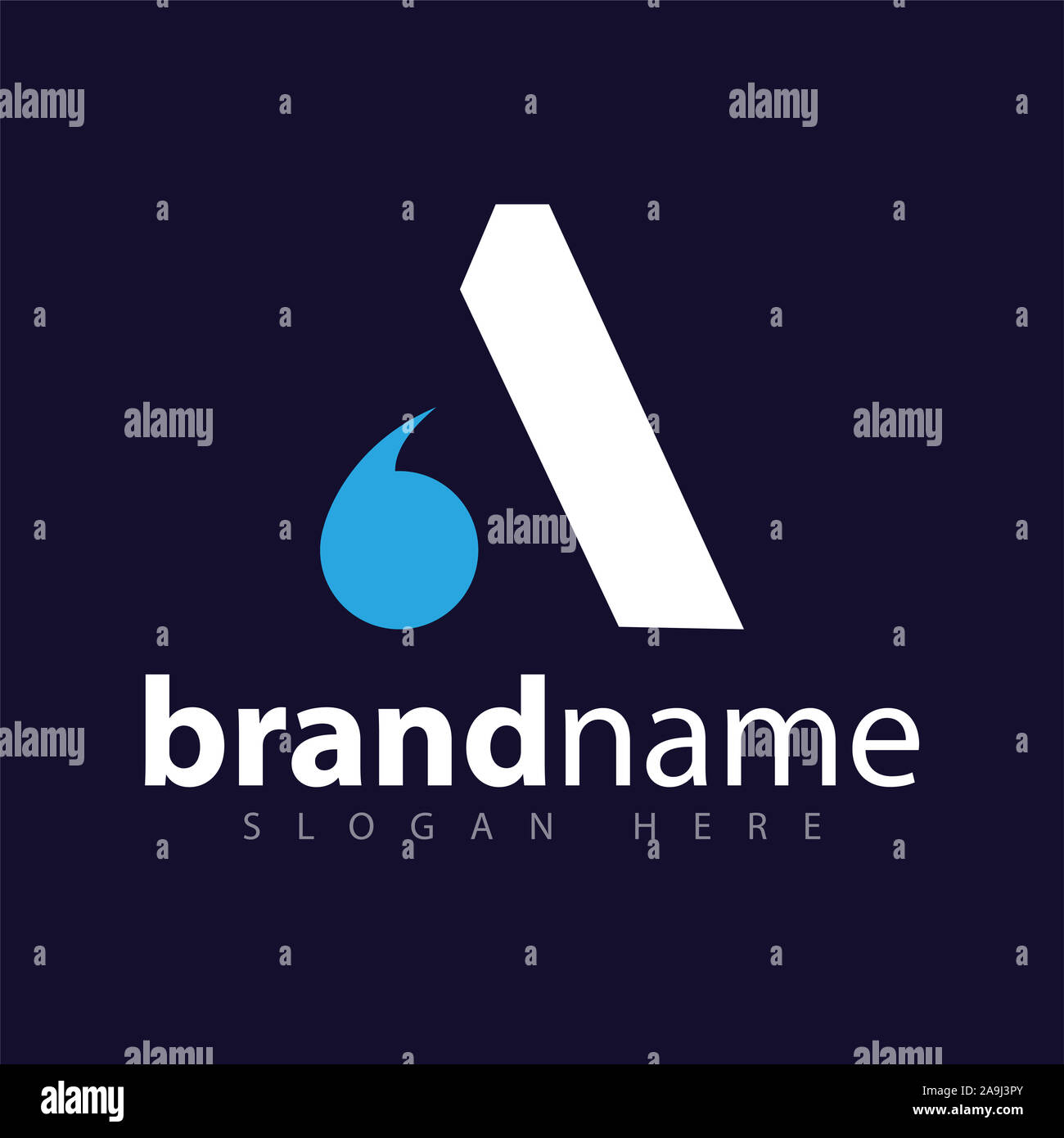 A Letter Talk Logo Vector stock template Stock Photo - Alamy
