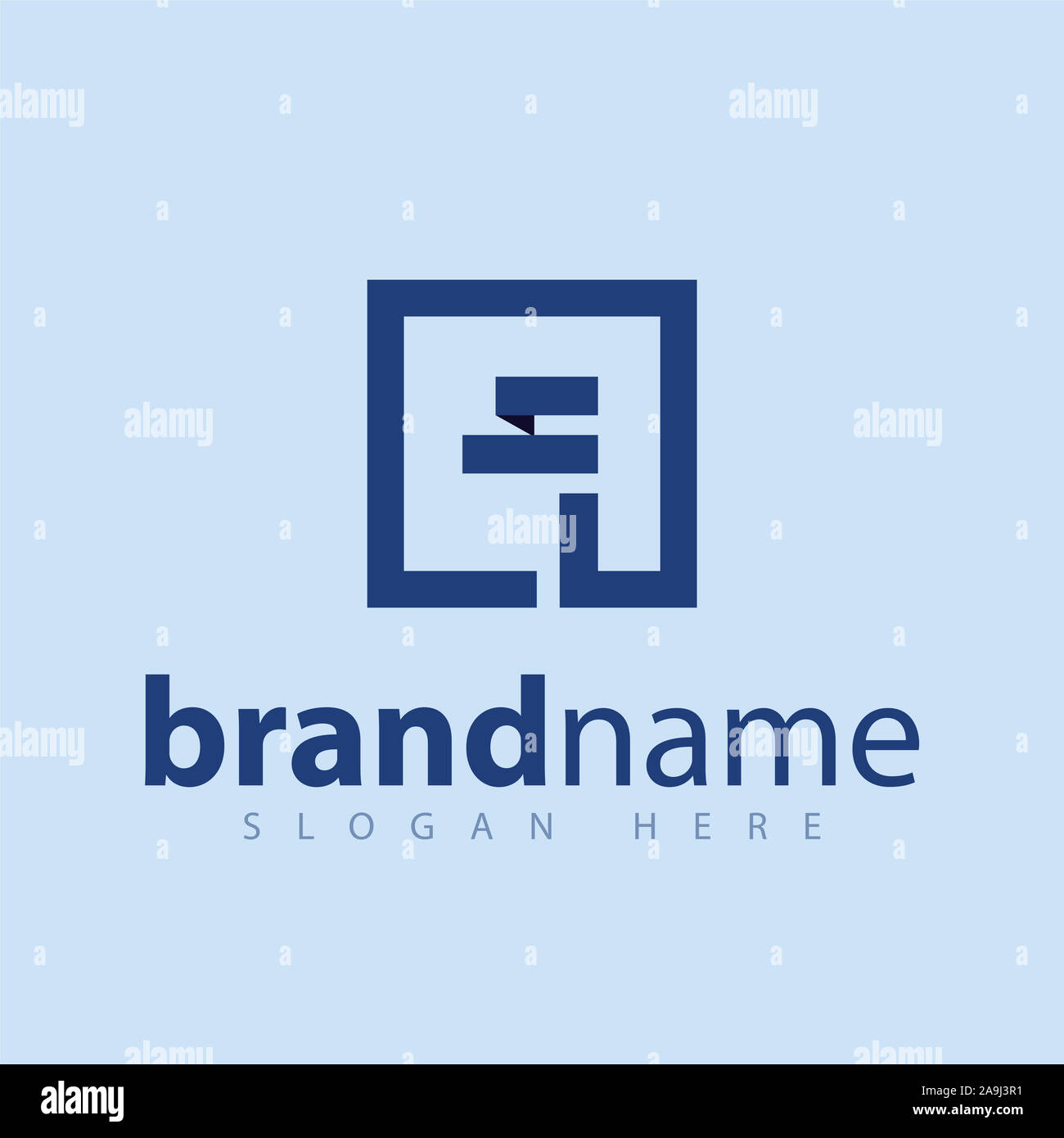 Square Letter Abstract Logo stock template Stock Photo - Alamy