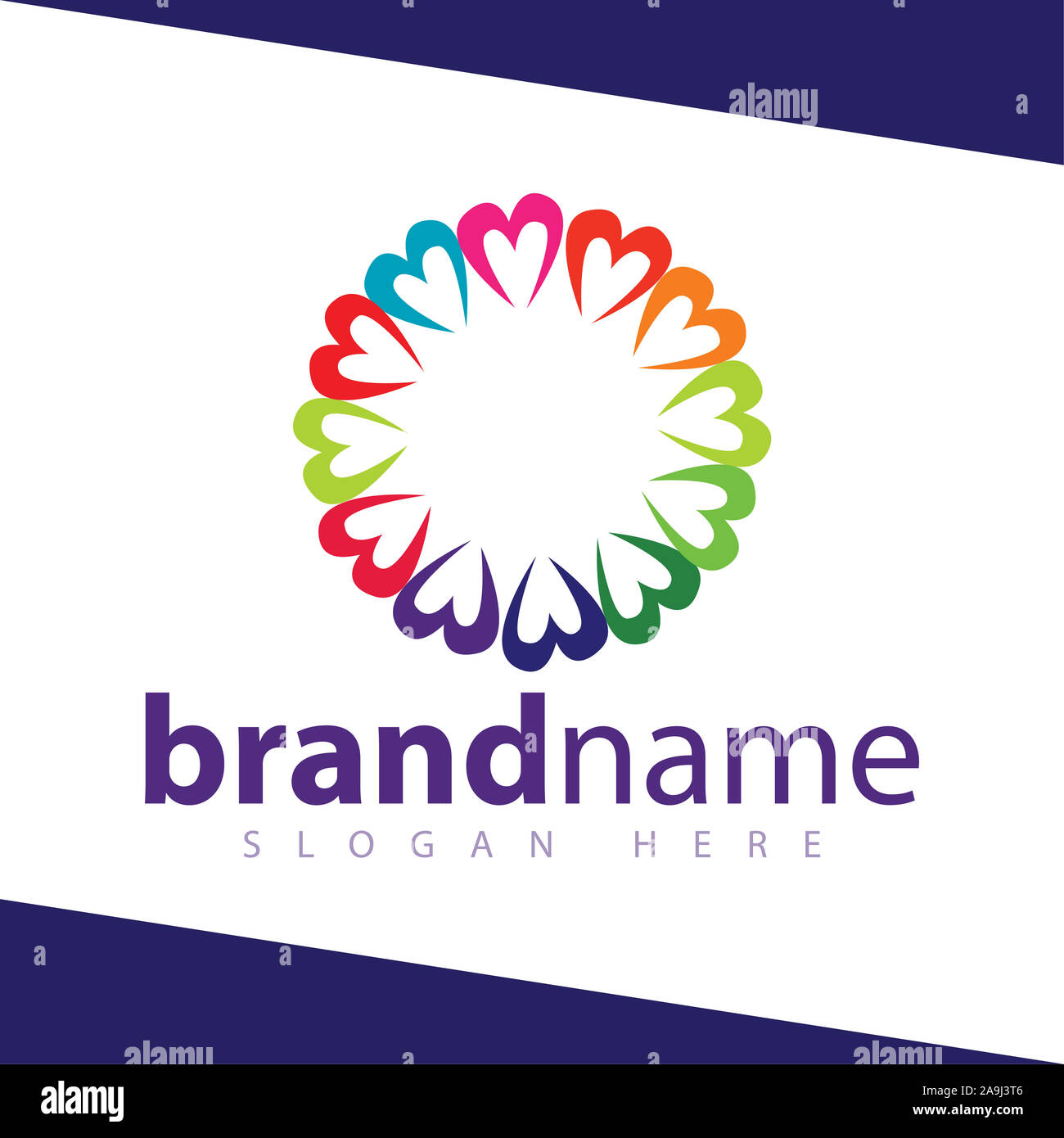 Cross logo circle template hi-res stock photography and images - Alamy