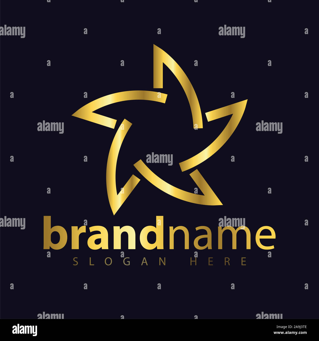 Wave star logo hi-res stock photography and images - Alamy