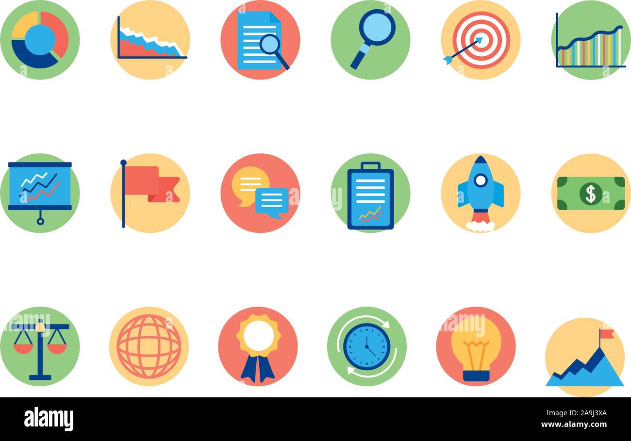 Isolated business icon set block vector design Stock Vector Image & Art ...