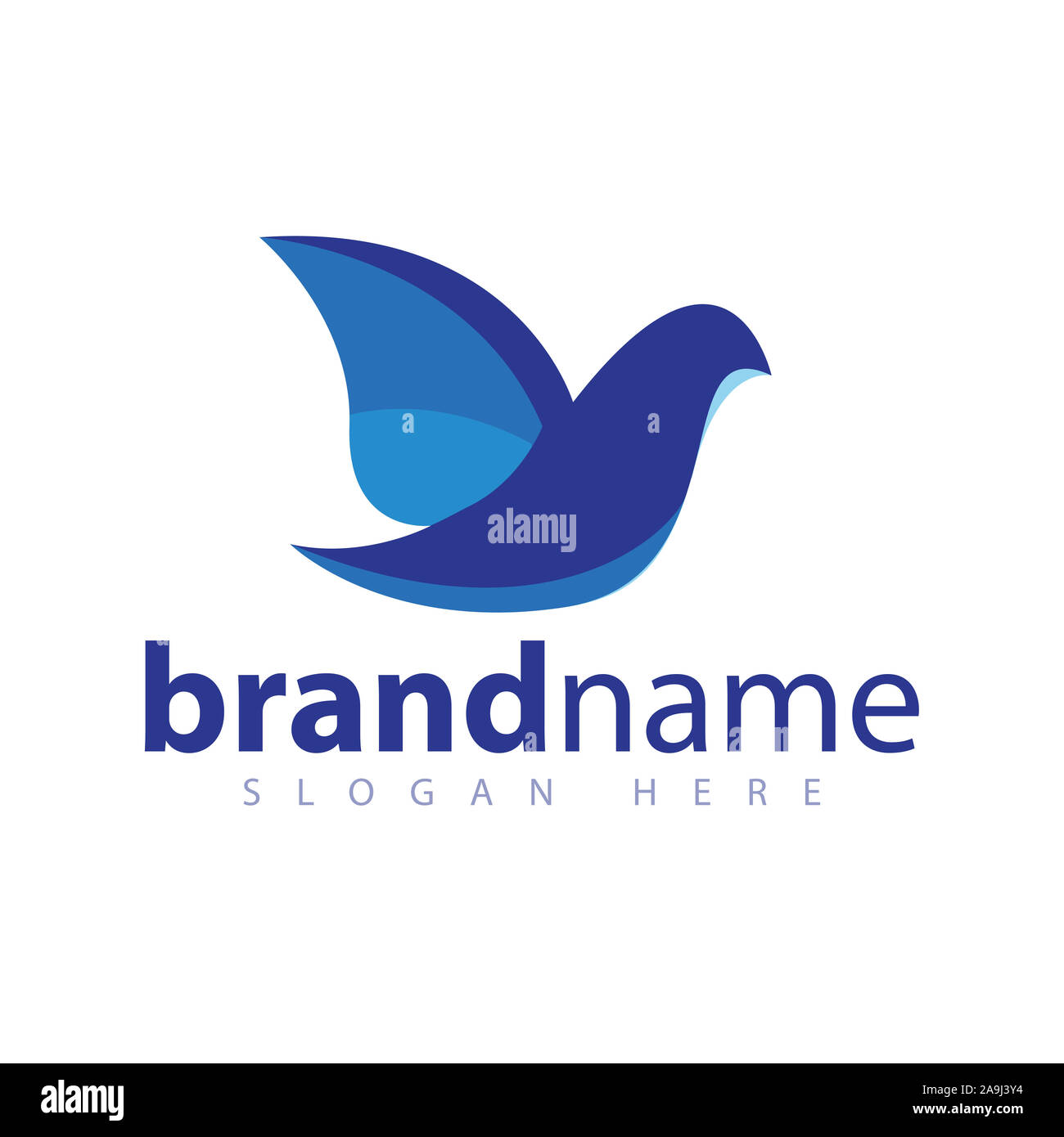 Dove icon pigeon logo Cut Out Stock Images & Pictures - Alamy