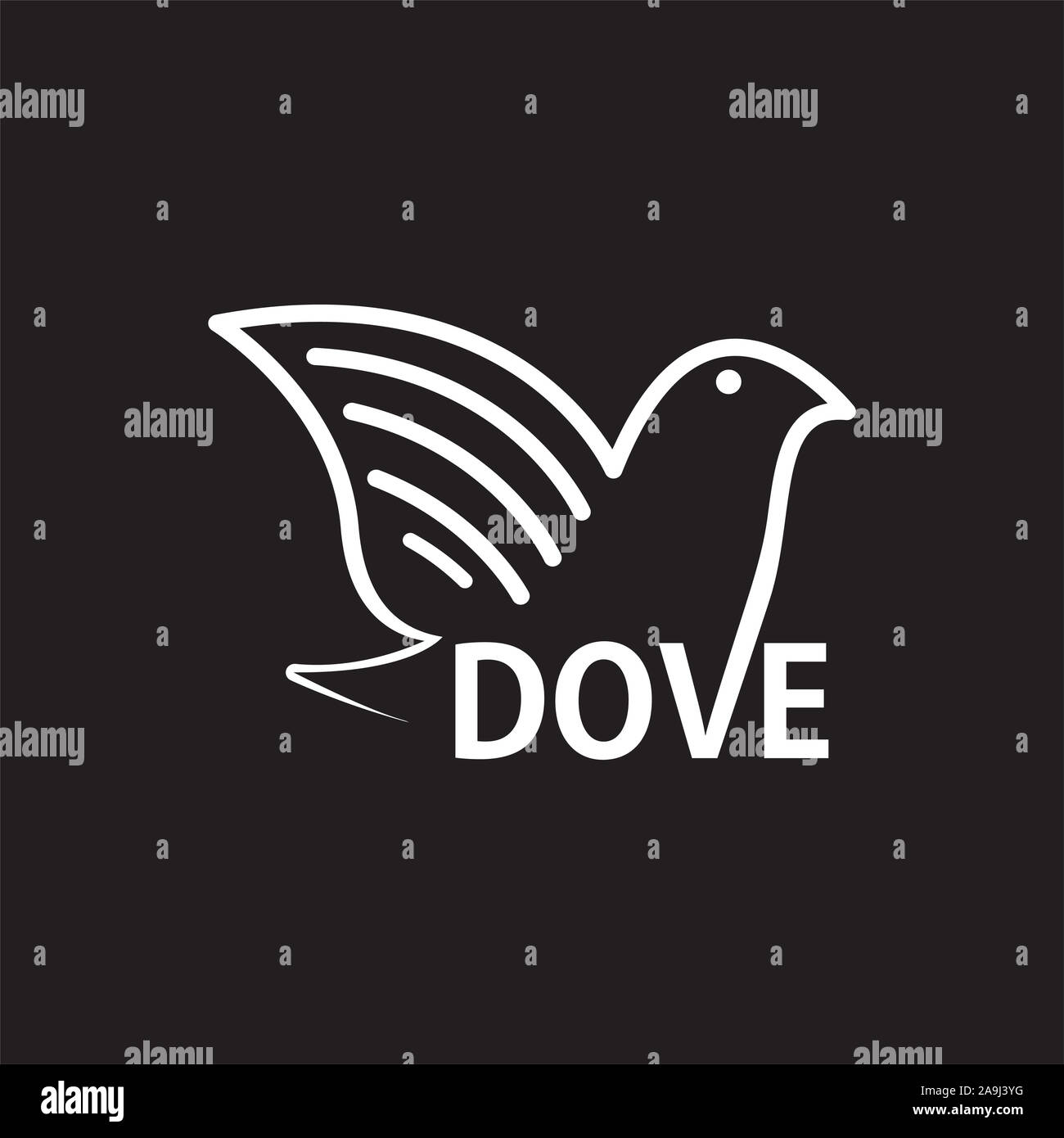 Dove Text Logo Vector stock template Stock Photo - Alamy
