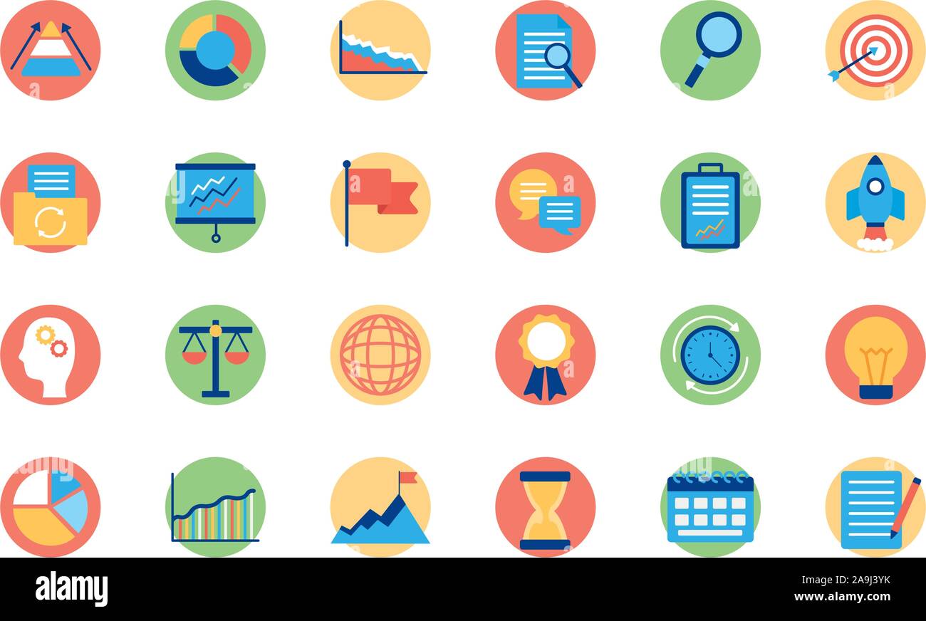 Isolated business icon set block vector design Stock Vector Image & Art ...