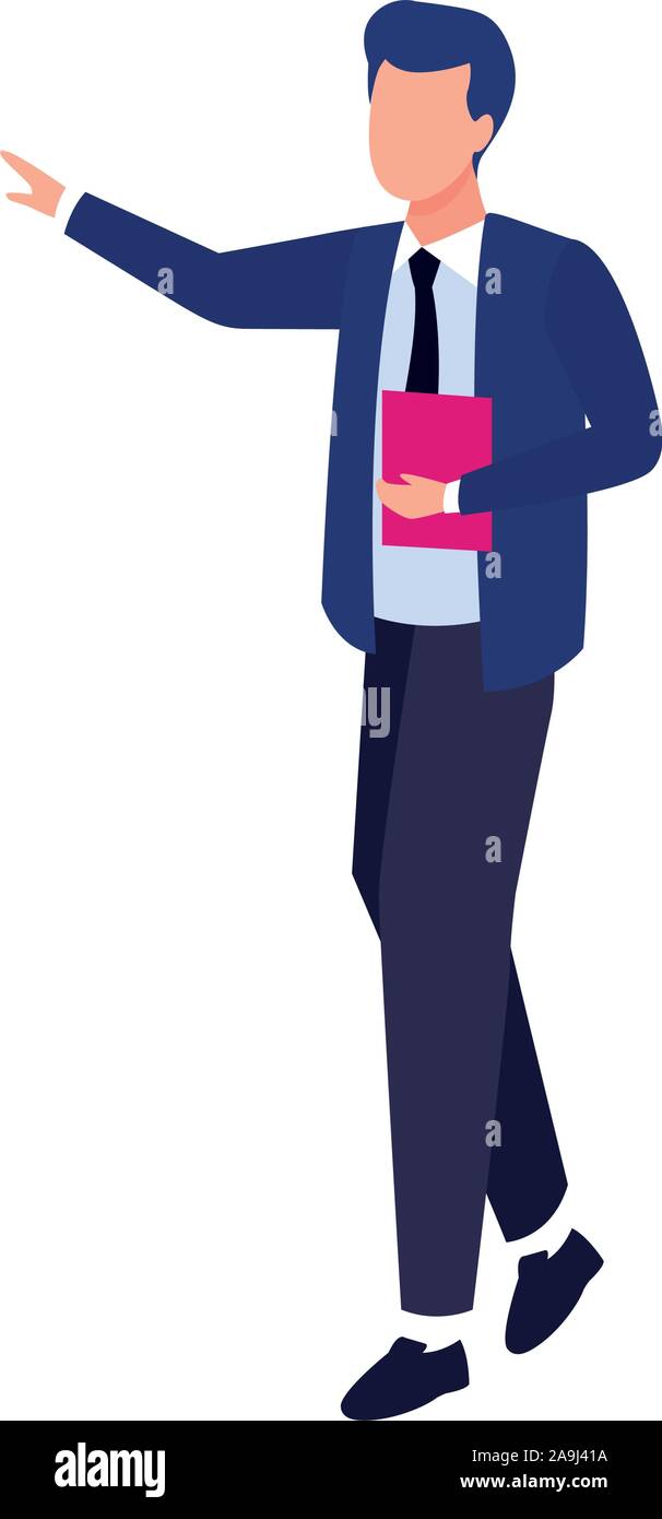 avatar business man holding documents icon Stock Vector Image & Art - Alamy