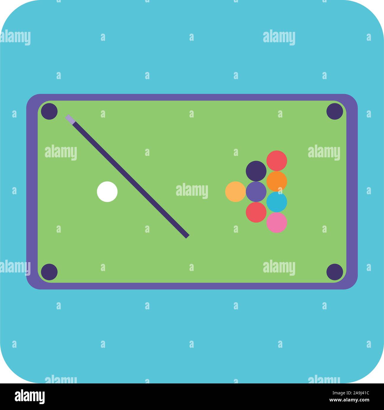 pool table in white background vector illustration design Stock Vector ...